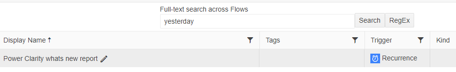 Full Text Search with Flow Studio App
